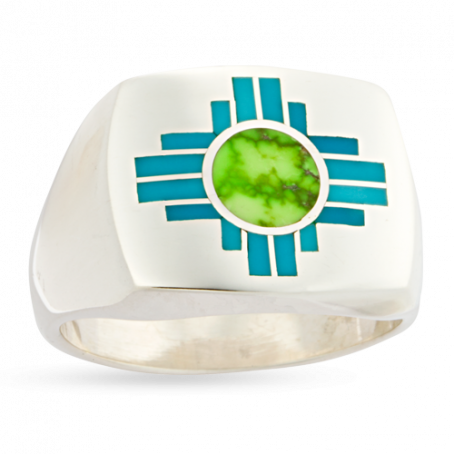 Silver Sleeping Beauty & Carico Lake Zia Ring